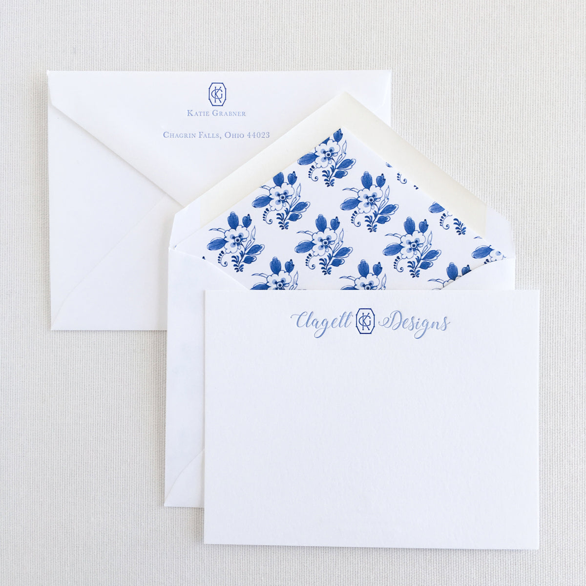 Custom Business Letterpress Stationery for Clagett Designs – Lou's ...