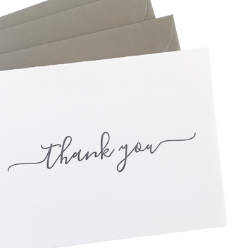 Modern cursive Thank You Notes – Lou's Letterpress